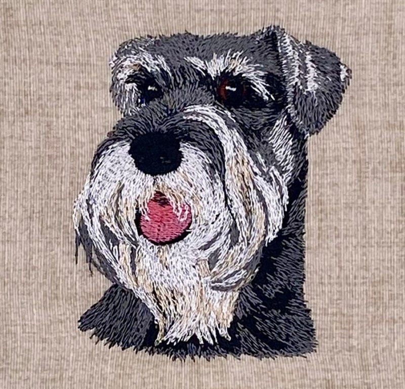 Embroidery Design: Schnauzer 3 Sizes | Embroidery Legacy