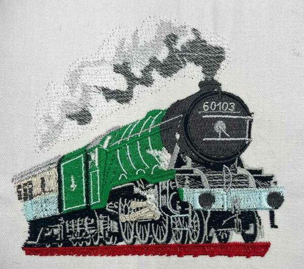 Embroidery Design: Steam Engine 3 Sizes