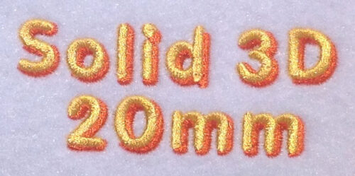 ESA Embroidery Font: Solid 3D 20mm | Embroidery Legacy