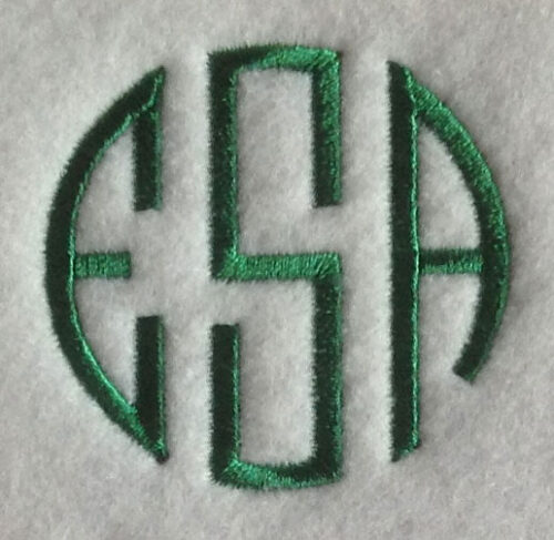 ESA Embroidery Font: Round 2 Monogram 50mm