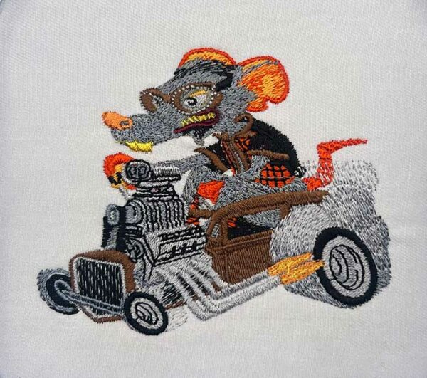 Embroidery Design: Rat Rod 3 Sizes | Embroidery Legacy