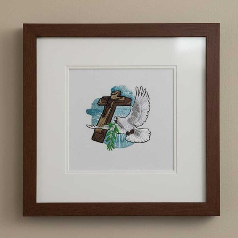 Embroidery Design: Dove Flight 3 Sizes