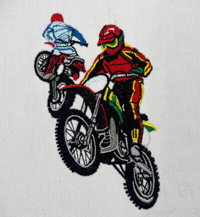 Embroidery Design: Motocross Riders 3 Sizes | Legacy