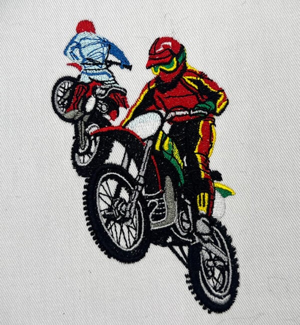 Embroidery Design: Motocross Riders 3 Sizes