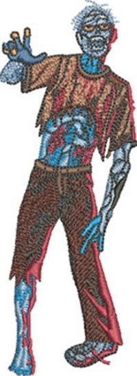 Zombie Creeping 3 sizes John Deer Embroidery Design
