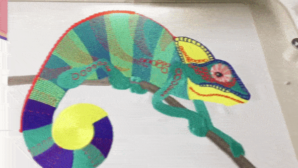 Embroidery Design Being Stitched GIF | Embroidery Legacy