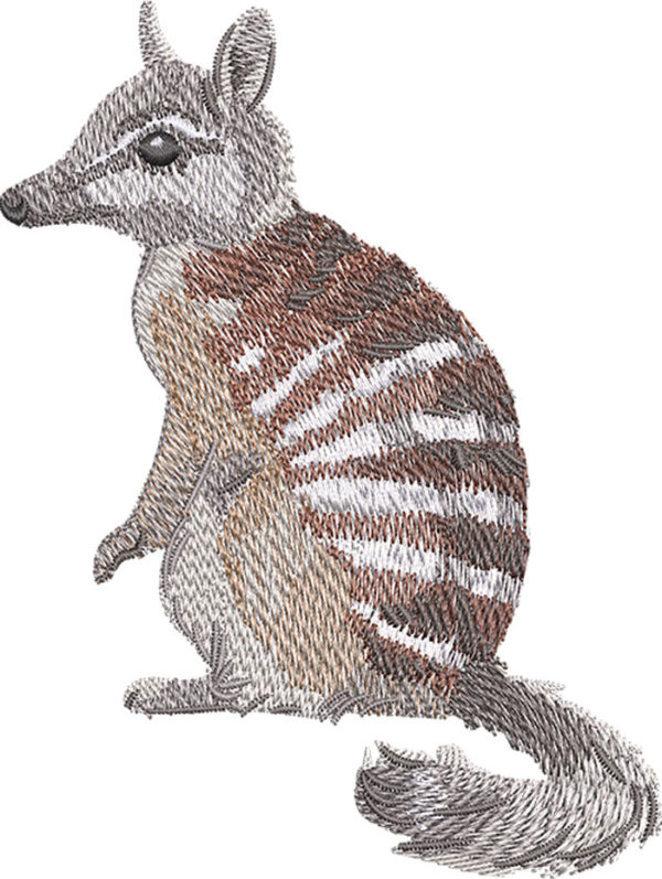 Embroidery Design: Outback Numbat 3 sizes