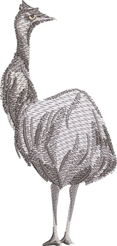 Embroidery Design: Outback Emu 3 sizes