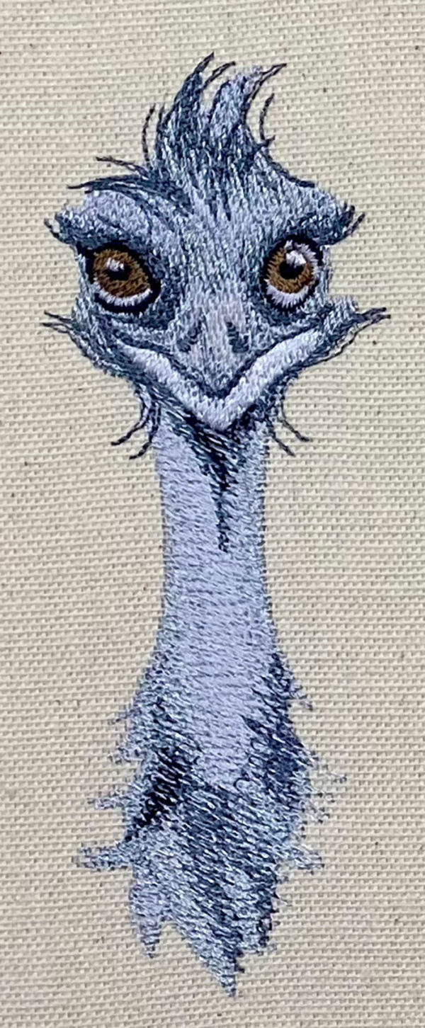 Embroidery Design: Outback Emu Face 3 sizes | Legacy