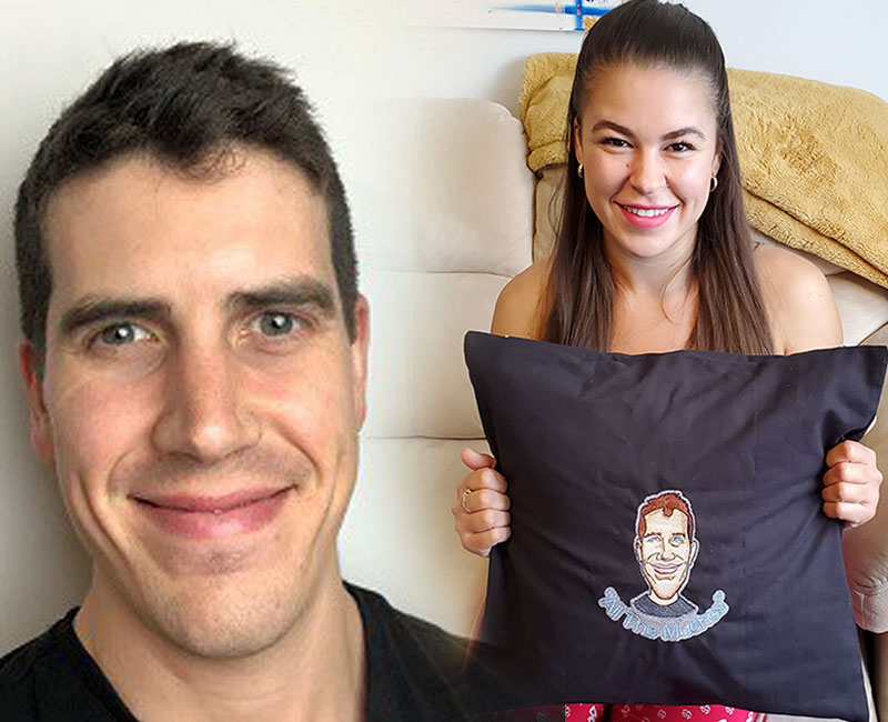 Jesse & Nichole Embroidery Portrait Caricastitch | Embroidery Legacy