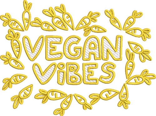 Embroidery Design: Vegan Vibes | Embroidery Legacy