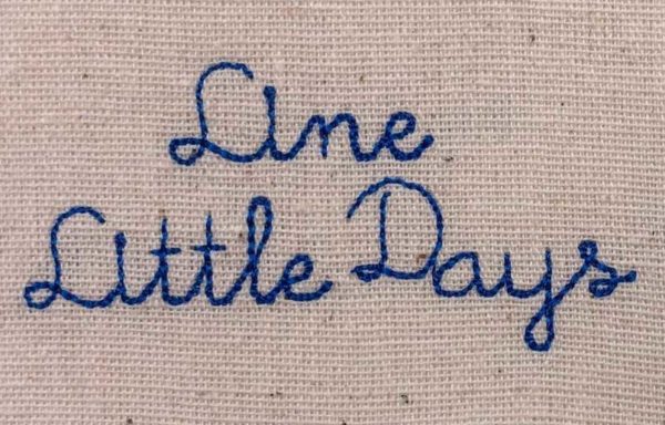 ESA Embroidery Font: Line Little Days