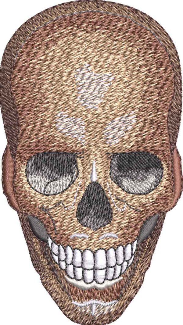 Embroidery Design: Goth Skull 3 sizes