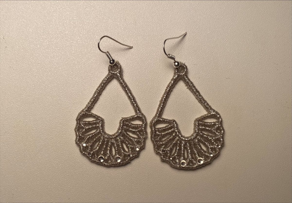 How to Make Machine Embroidered Lace Earrings