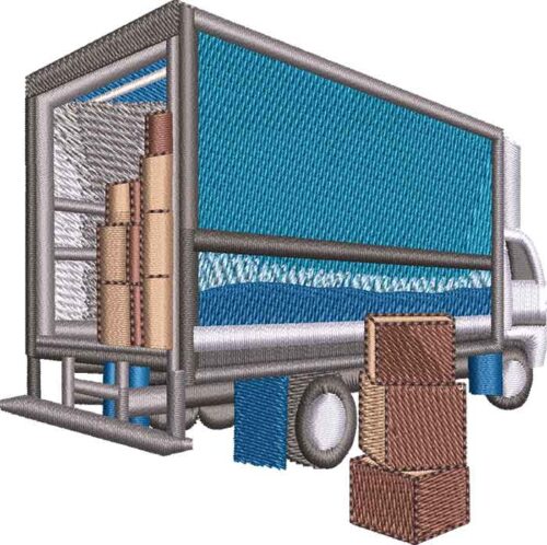 Embroidery Design: Moving Truck 3 sizes | Legacy