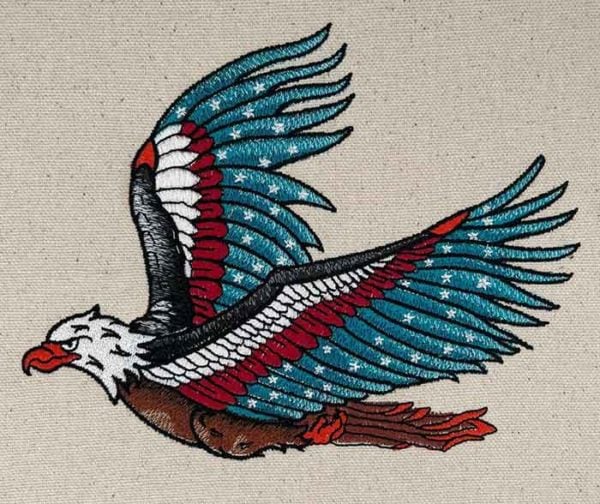 Embroidery Design: Tattoo American Eagle 3 sizes | Embroidery Legacy
