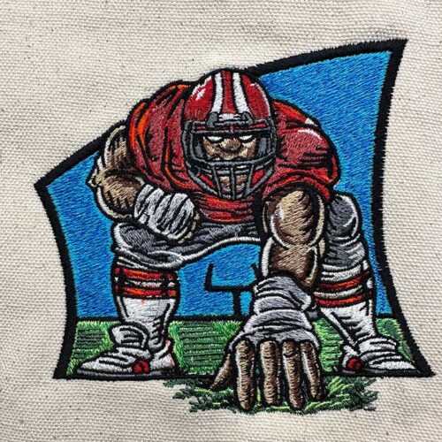 Embroidery Design: Football Player 3 sizes | Legacy