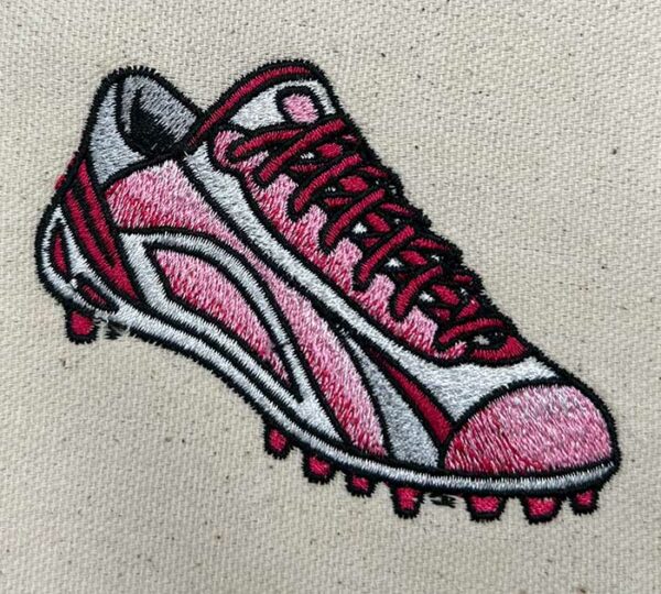 Embroidery Design: Pink Football Cleat 3 sizes | Embroidery Legacy