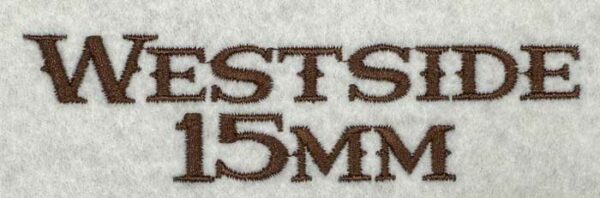 ESA Embroidery Font: Westside 15mm | Embroidery Legacy