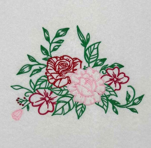 Embroidery Design: Floral Frame Monogram 19 – 3 sizes | Legacy