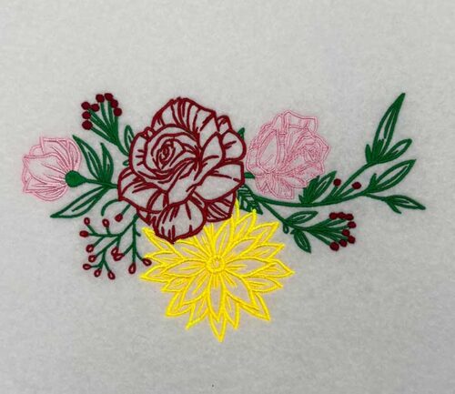 Embroidery Design: Floral Frame 25 – 3 sizes | Embroidery Legacy