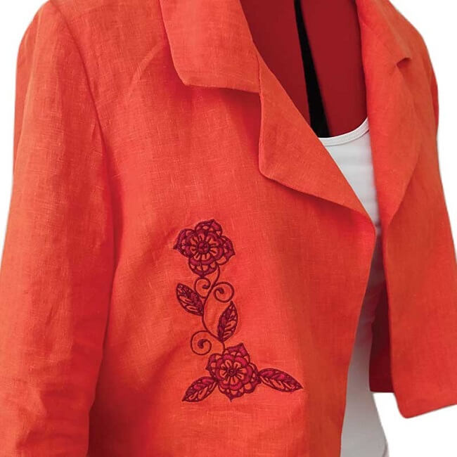 flower blazer embroidery design | Embroidery Legacy