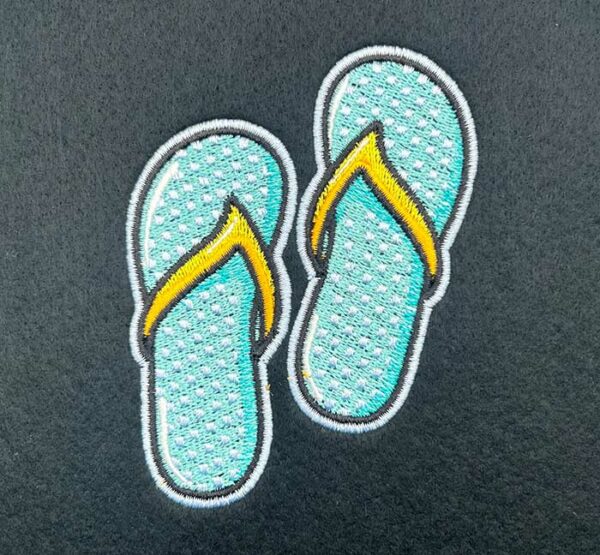 Embroidery Design: Flip Flops – 3 sizes