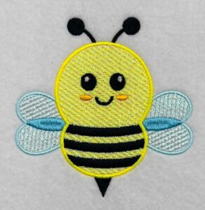 Embroidery Design: Cute Bee Mylar
