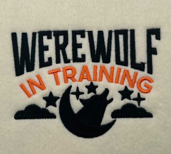 Embroidery Design: Werewolf in Training