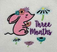 Embroidery Design: Milestones 3 Months | Embroidery Legacy