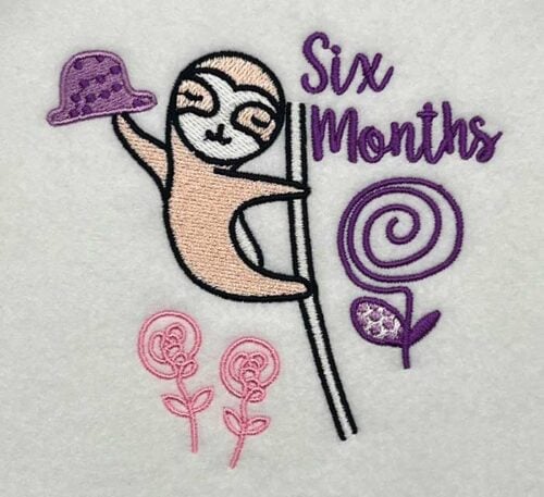 Embroidery Design: Milestones 6 Months | Legacy