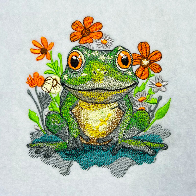 Embroidery Design: EL Frog Pads 1 – 4.48w x 5.00h | Embroidery Legacy