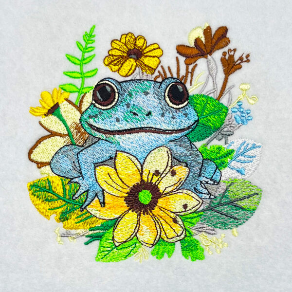 Embroidery Design: EL Frog Pads 6 – 4.85w x 4.90h