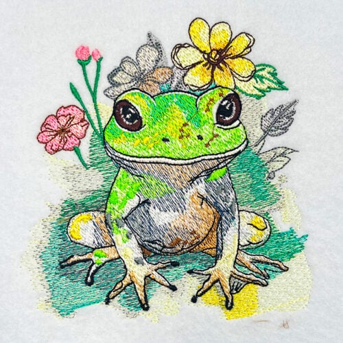 Embroidery Design: EL Frog Pads 7 – 4.81w x 5.00h