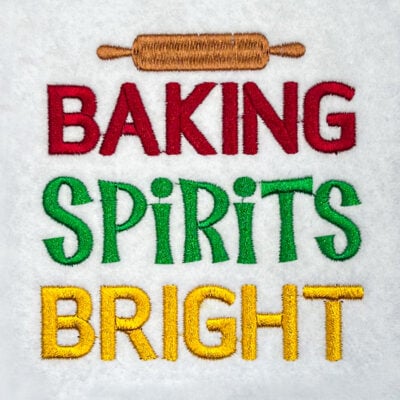 Embroidery Design: Baking Spirits Bright – 3.96w x 4.02h | Embroidery ...