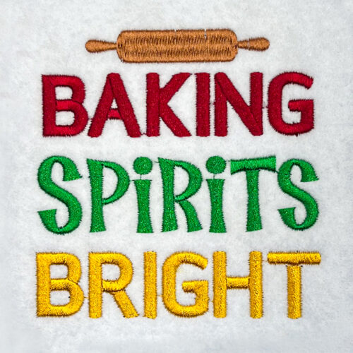 Embroidery Design: Baking Spirits Bright – 3.96w x 4.02h | Embroidery ...