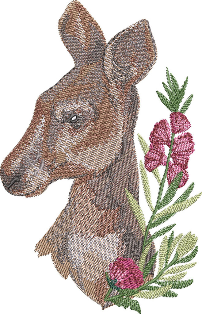 Premium Embroidery Design: Outback Deluxe Kangaroo 3 sizes | Legacy