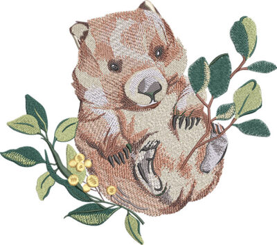 Premium Embroidery Design: Outback Deluxe Wombat 3 sizes | Embroidery ...