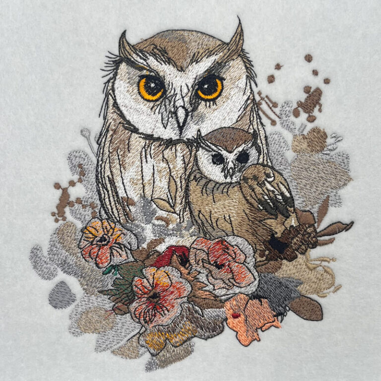 Premium Embroidery Design: EL Baby Owl 4 – 5 sizes | Legacy