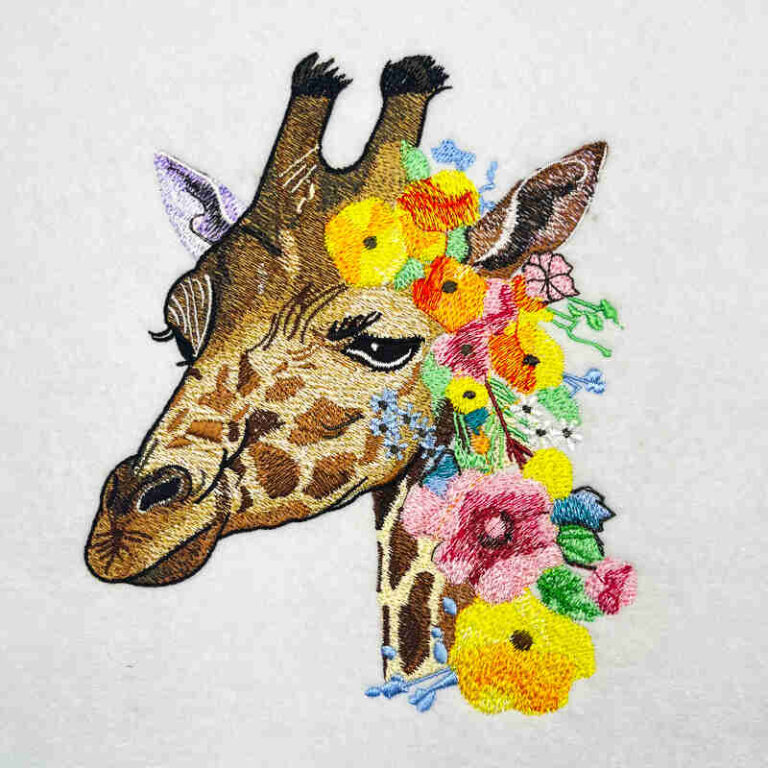 Premium Embroidery Design: EL Giraffe 1 – 5 sizes | Legacy