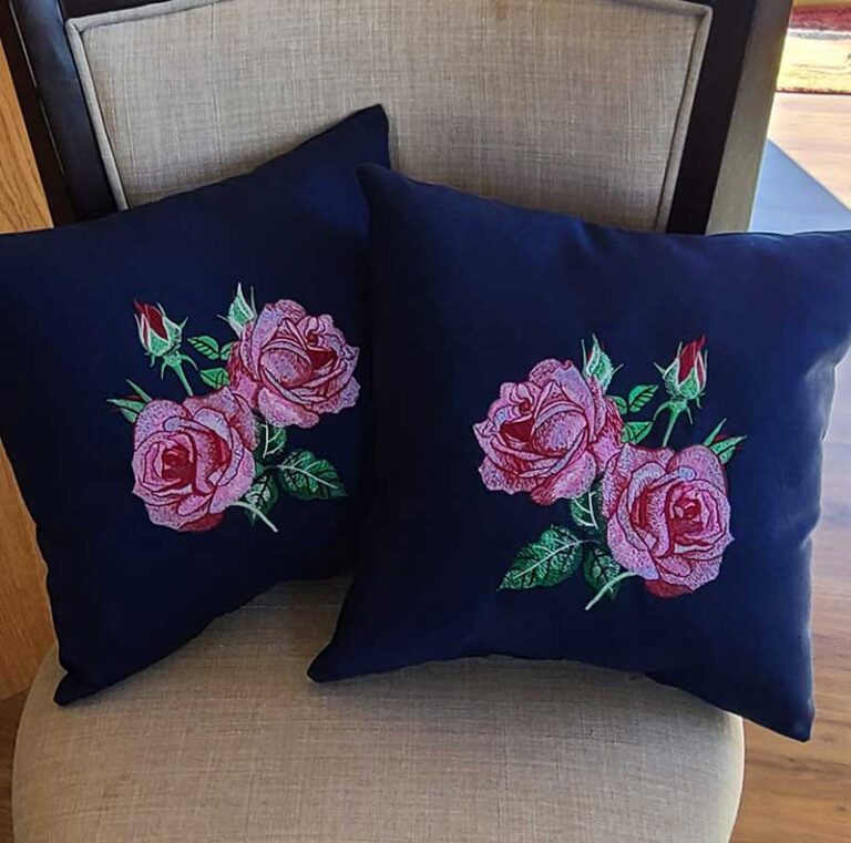 Premium Embroidery Design: Pink Rose 1– 6 sizes | Legacy