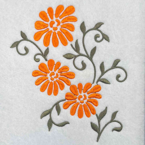 Embroidery Design: Pretty Pattern Flowers 4 – 2 sizes | Embroidery Legacy
