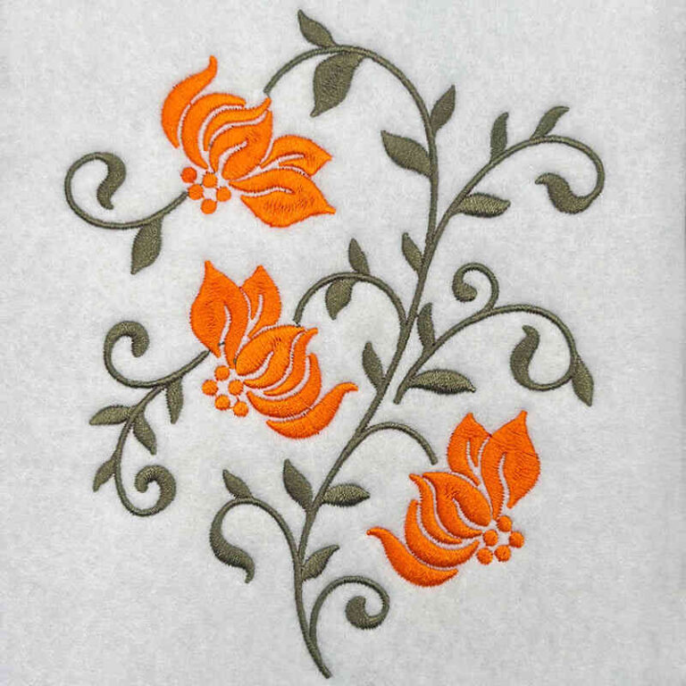 Embroidery Design: Pretty Pattern Flowers 5 – 2 sizes | Legacy