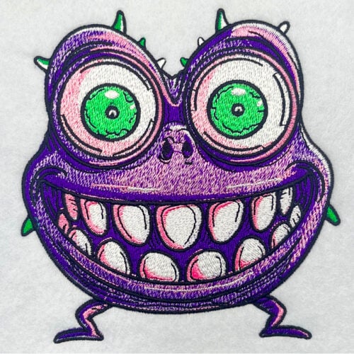 Embroidery Design: Purple Alien 4
