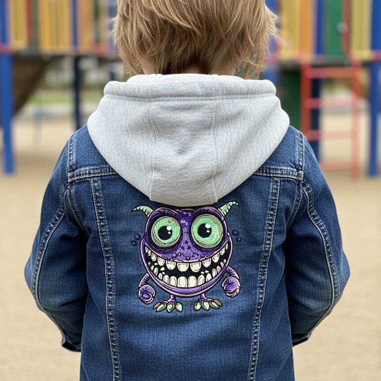 Embroidery Design: Purple Alien 2