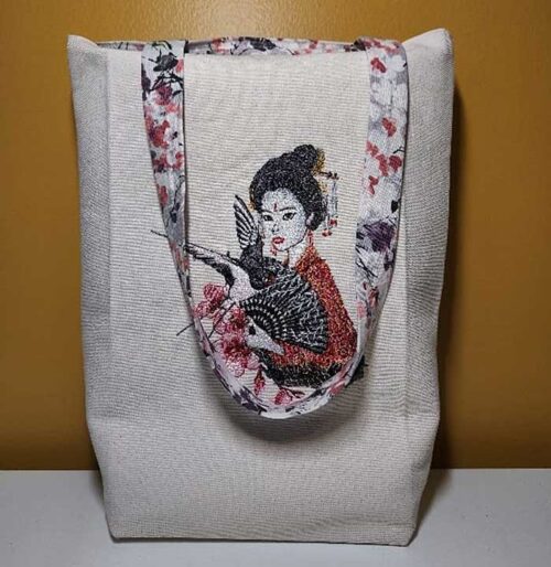 Premium Embroidery Design: Okinawa Geisha Girl 3 sizes
