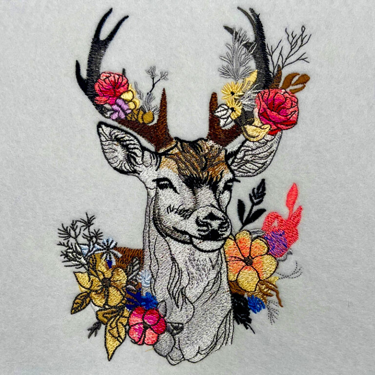 Embroidery Design: EL Deer 1 – 3 sizes