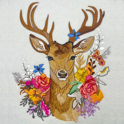 Embroidery Design: EL Deer 2 – 5 sizes