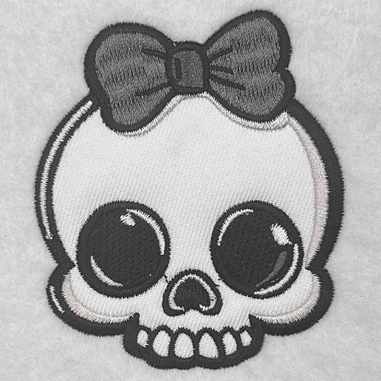 Embroidery Design: Applique Girl Skull | Legacy