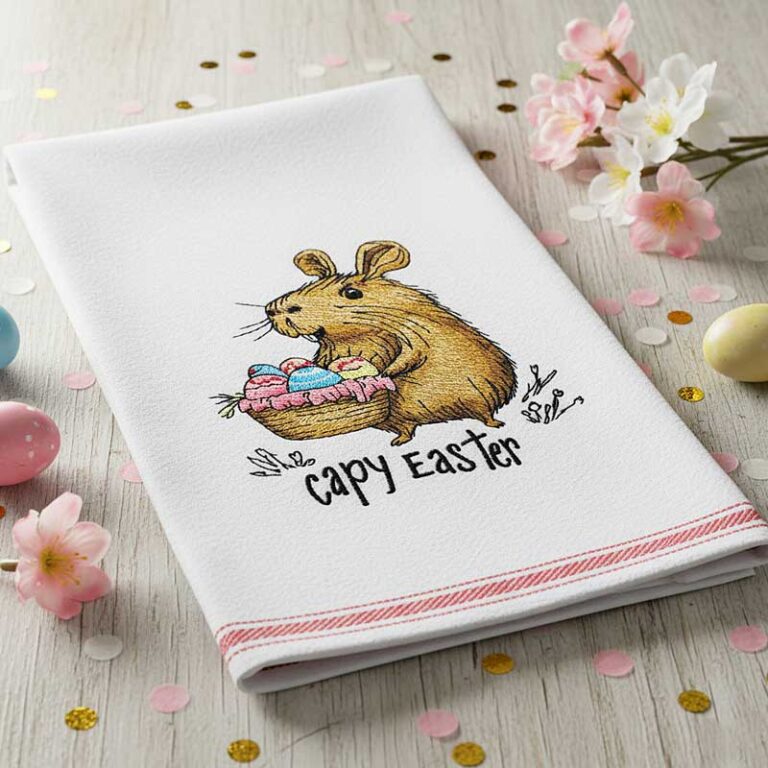 Embroidery Design: Capy Easter